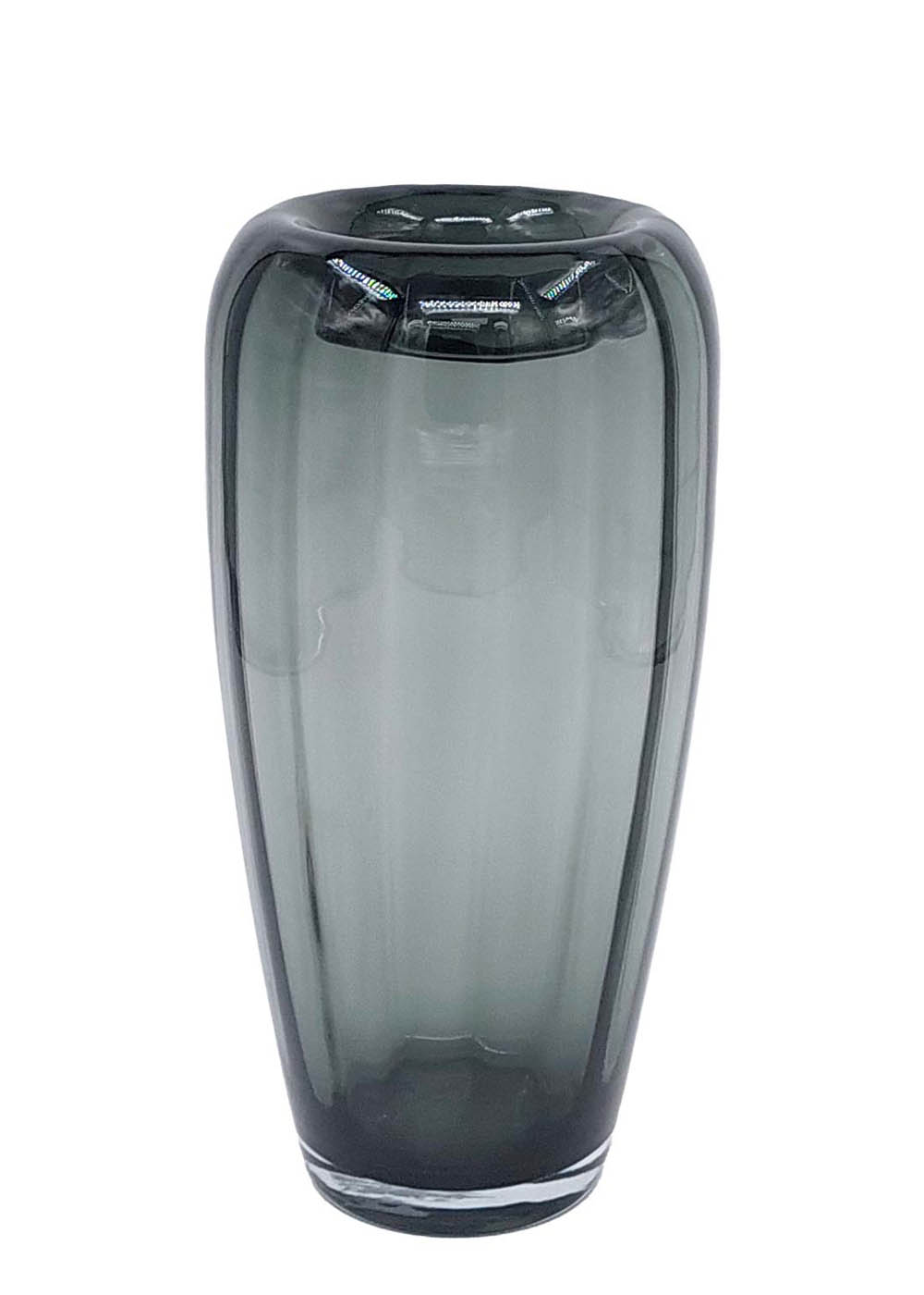 Florero vidrio humo 25 x 12 — DeSillas