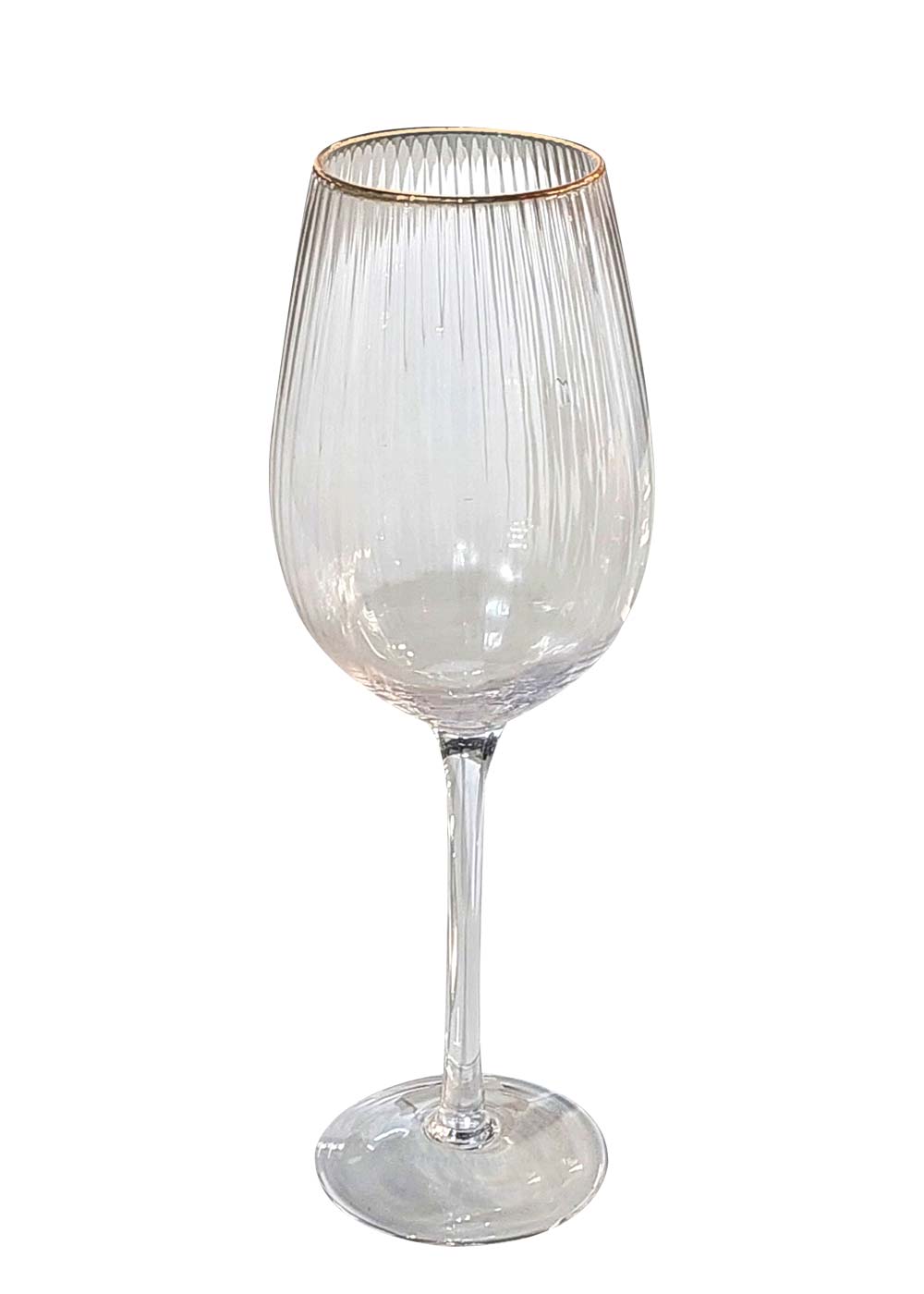 Copa rayada borde dorado — DeSillas