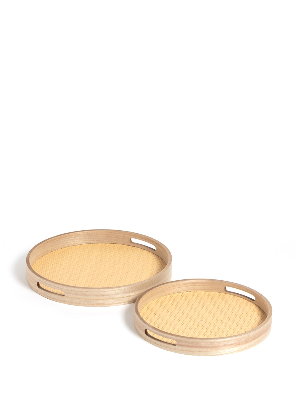 Set X2 Band Red Ratan Bamboo Nat 35x4.5 30x4.5 — DeSillas